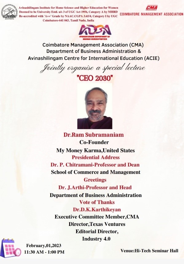 CEO 2030 :: Coimbatore Management Association